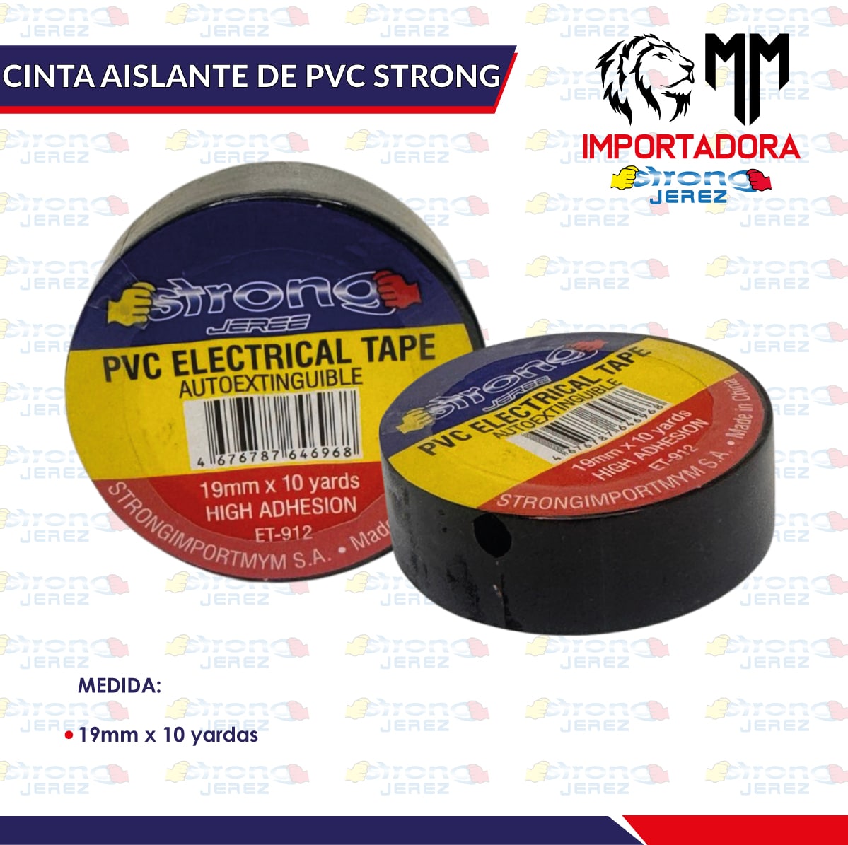 CINTA AISLANTE DE PVC STRONG | Importadora M&M